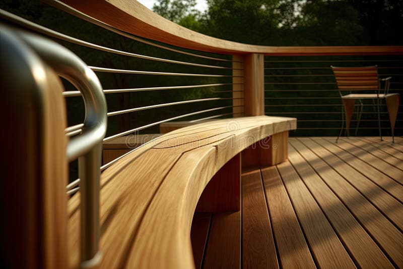 Close-up of Wooden Deck, with Ecofriendly Railing and Sustainable ...
