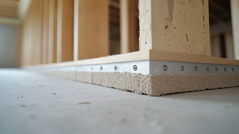 Close-up of a Wooden Framework in an Under-construction Building. Stock ...
