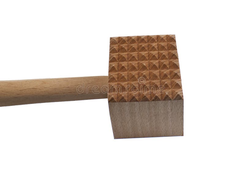 Close Up of Wooden Meat Tenderizer Stock Image - Image of equipment ...