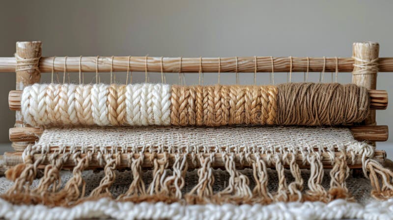 Close Up of Wooden Object with Yarn Stock Photo - Image of handmade ...