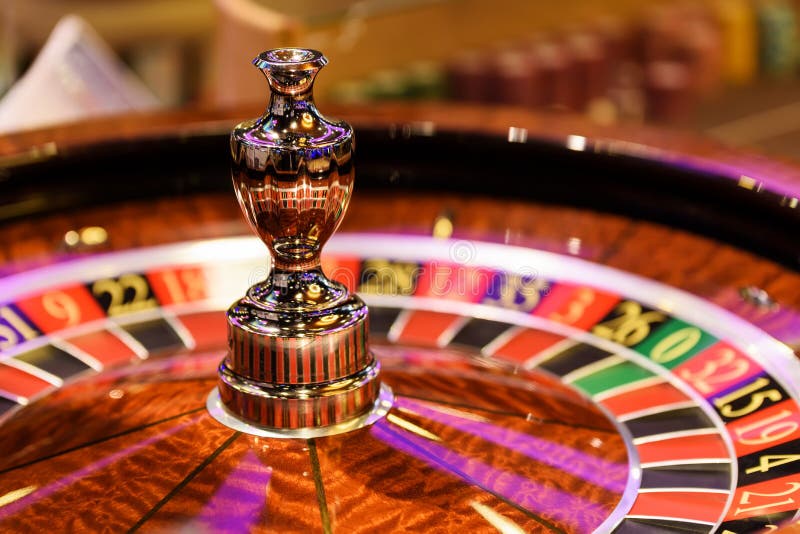 Close Up of Wooden Roulette at the Gambling House, Selective Focus ...
