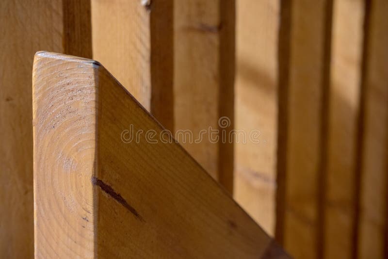 .Close-up of a Wooden Staircase Showing Several Wooden Steps and ...