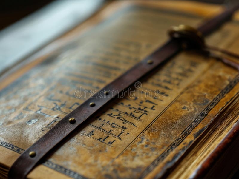 Close Up of a Wooden Table with Bible Stock Illustration - Illustration ...
