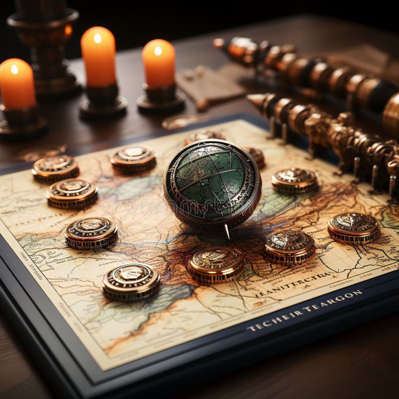 Close Up of a Wooden Table with a Classic Board Game Set Up on it ...