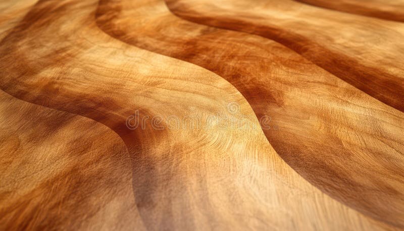 Close-up of a Wooden Table Featuring a Smooth, Curved Surface. Stock ...