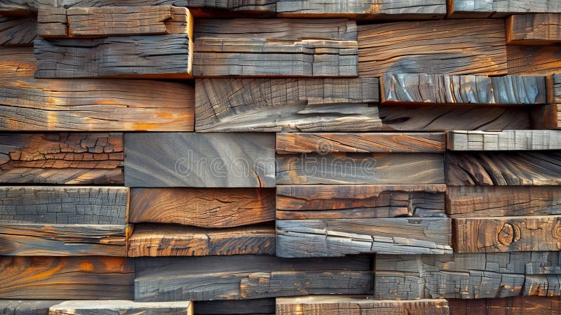 Close-up of a Wooden Wall with a Complex Pattern of Textures and Grains ...