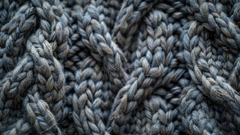 Close-up of Woolen Knit Texture Background Stock Image - Image of plait ...