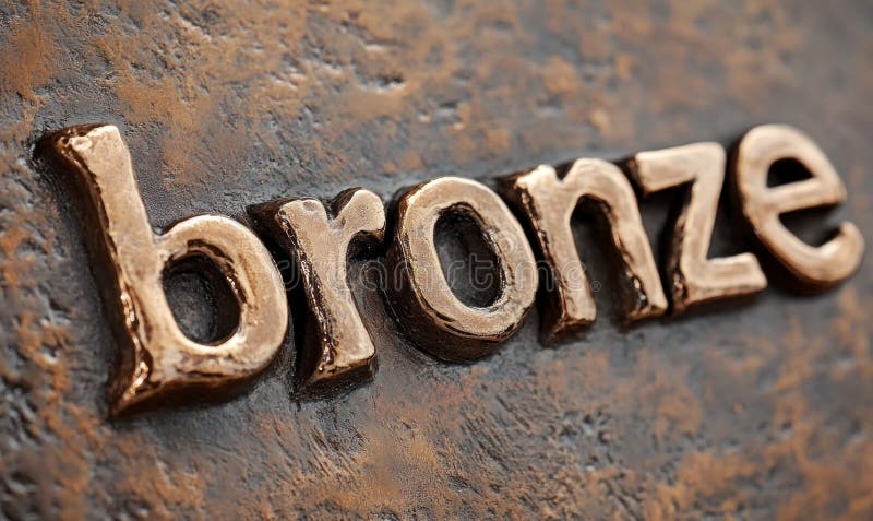 Bronze Text on Textured Background Stock Illustration - Illustration of ...