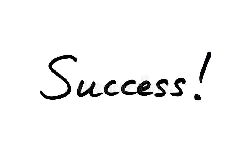 Success Handwritten Word Font with Vibrant Violet Purple Stars and ...