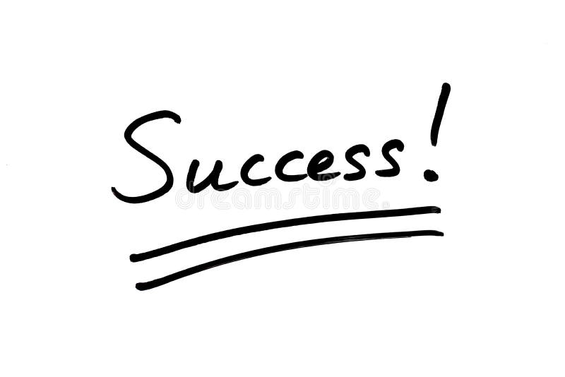 Success Handwritten Text Inscription. Modern Hand Drawing Calligraphy ...