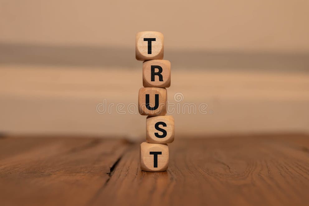 Close Up of the Word TRUST Composed with Scrabble Letters. Stock Photo ...