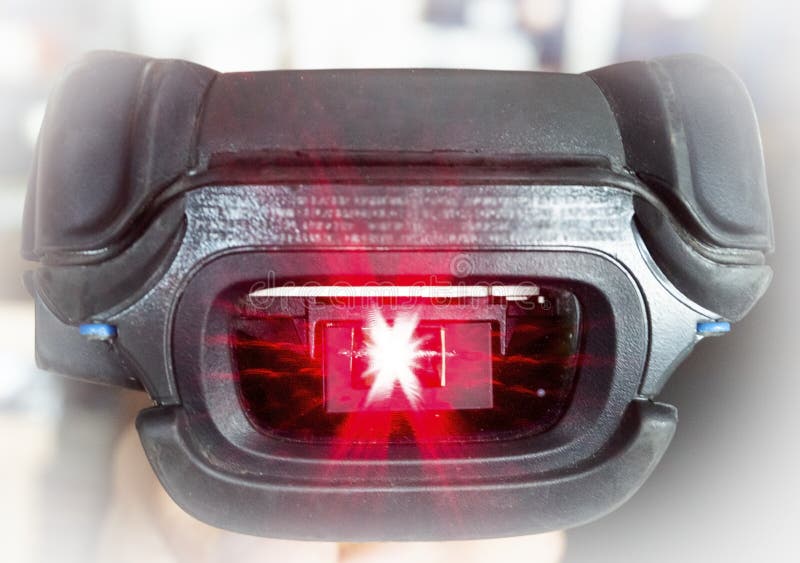 Close-up Scanning Eye . Biometric and Technology Concept Stock Image ...