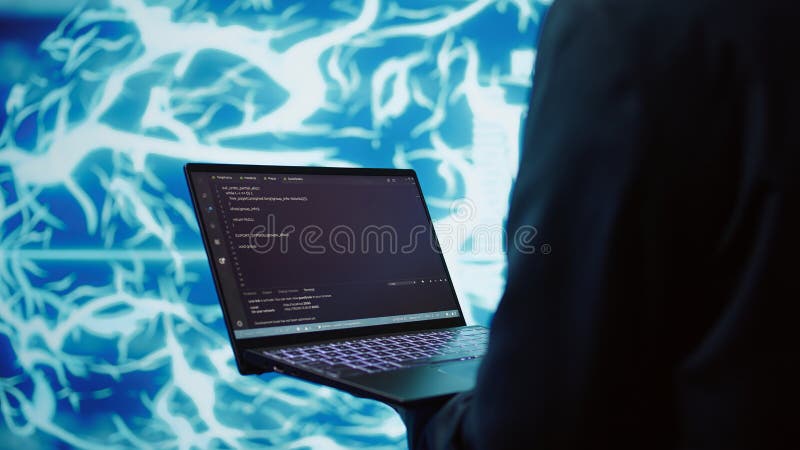Close Up of Worker Using AI Deep Learning and Laptop To Look at Data ... Close Up of Worker Using AI Deep Learning and Laptop To Look at Data ...
