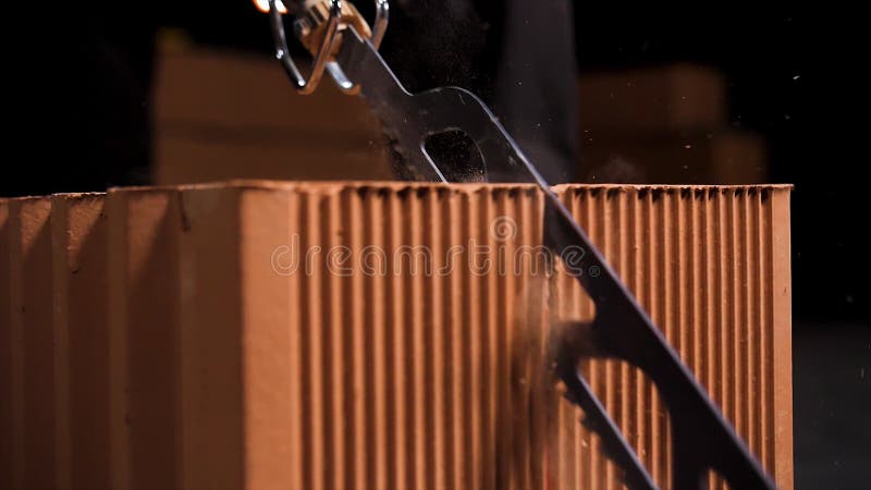 Automatic Bricklayer Robot Working for Building a Wall. Media. Close Up ...