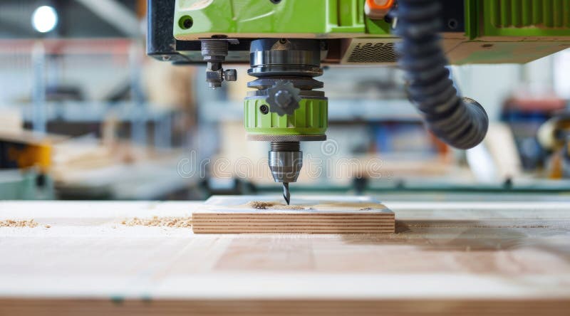 Close-up of a Working Drilling Machine Stock Illustration ...