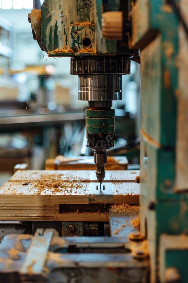 Close-up of a Working Drilling Machine Stock Illustration ...