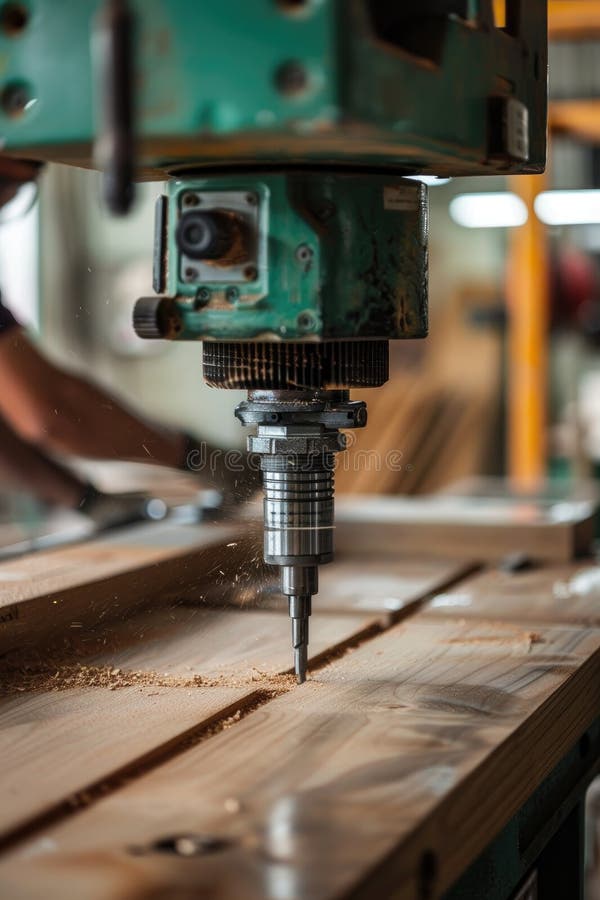Close-up of a Working Drilling Machine Stock Illustration ...