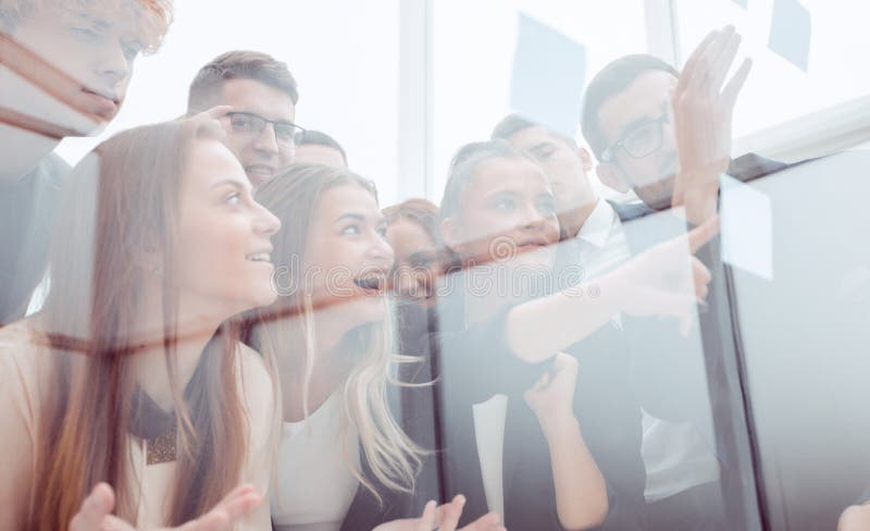 Close Up. Working Group Discussing Current Issues Stock Photo - Image ...