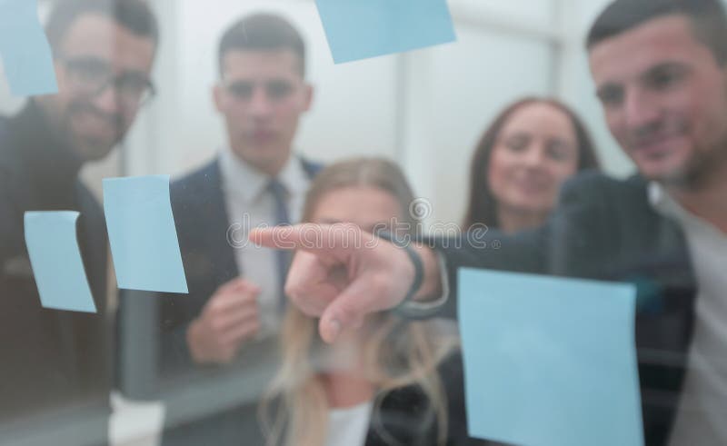 Close Up. Working Group Discussing Current Issues Stock Photo - Image ...