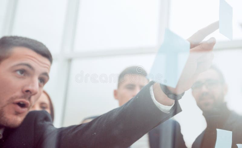 Close Up. Working Group Discussing Current Issues Stock Image - Image ...
