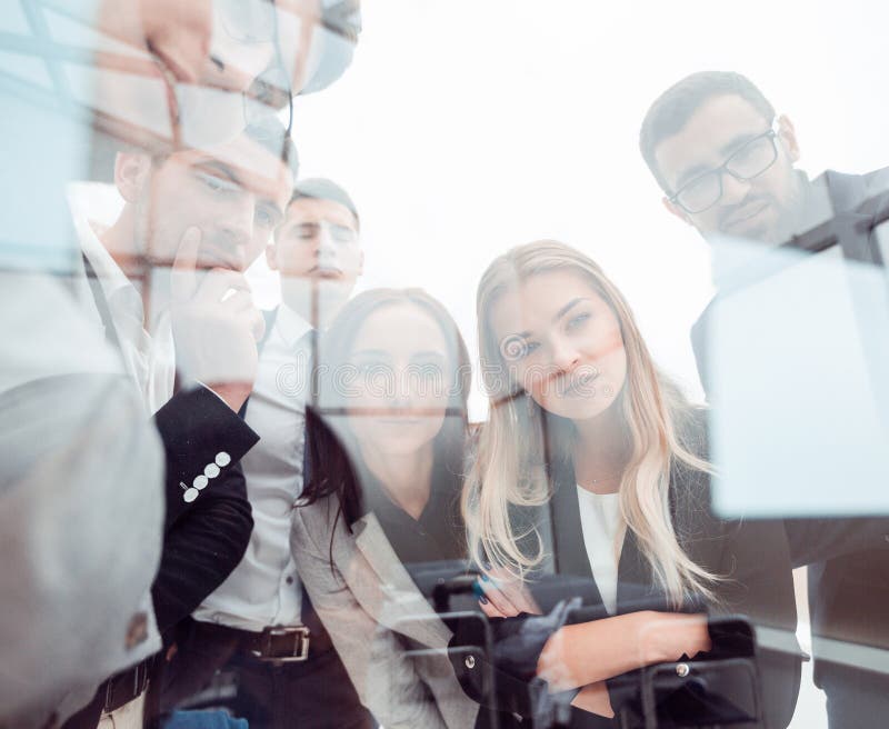 Close Up. Working Group Discussing Current Issues Stock Photo - Image ...