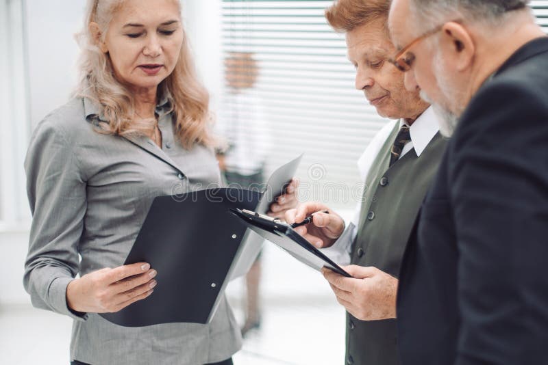 Close Up. Working Group Discussing the Work Plan Stock Photo - Image of ...