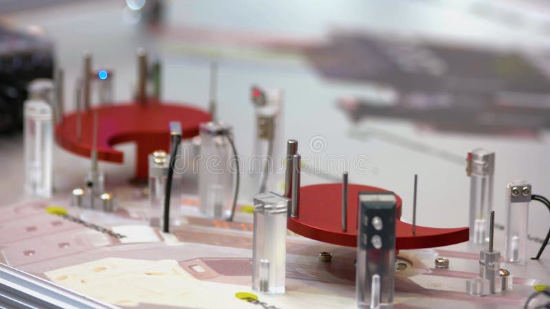 Close-up Working Machine Mechanism with Rotation Elements. Stock Video ...