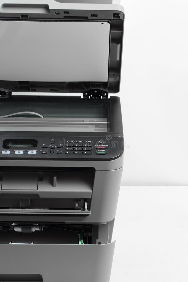 Close-up Working Printer Scanner Copier Device - Image Stock Image ...