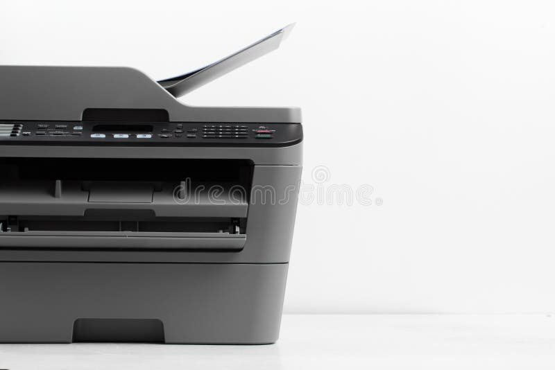 Close-up Working Printer Scanner Copier Device - Image Stock Image ...