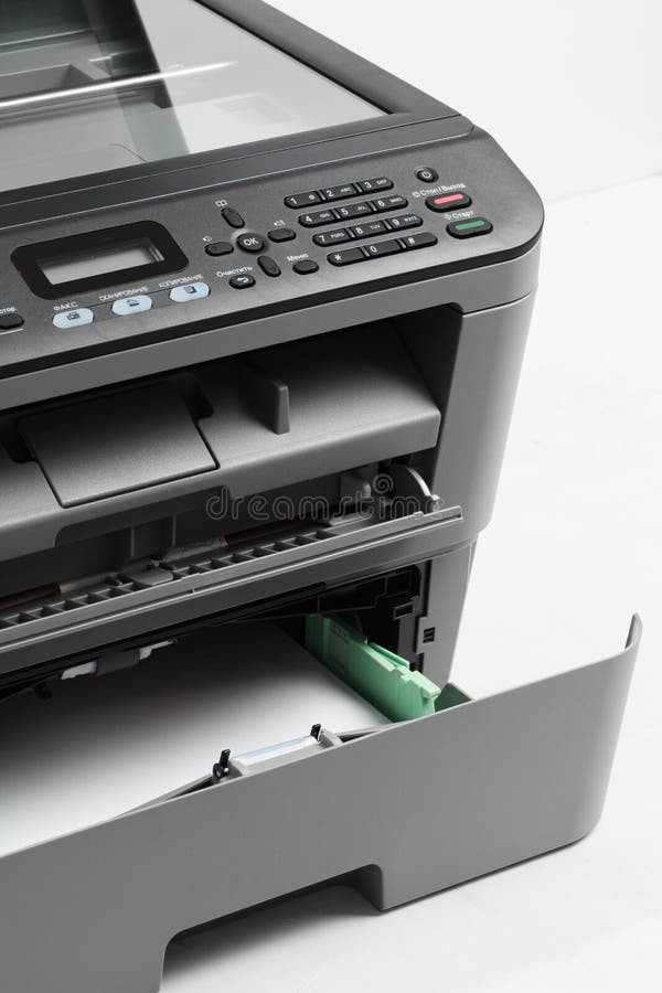 Close-up Working Printer Scanner Copier Device - Image Stock Image ...