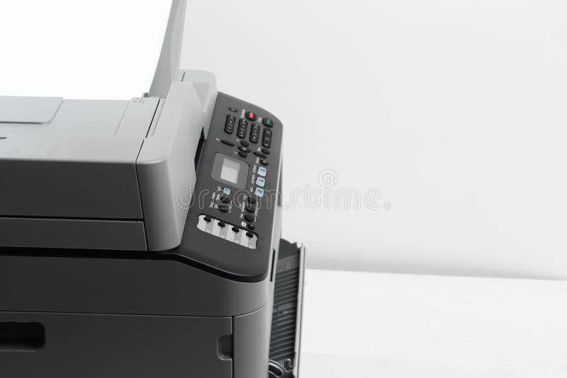 Close-up Working Printer Scanner Copier Device - Image Stock Image ...