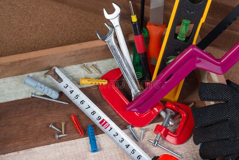 Close Up Working Tools Concepts, Carpentry Construction Hardware Tools ...