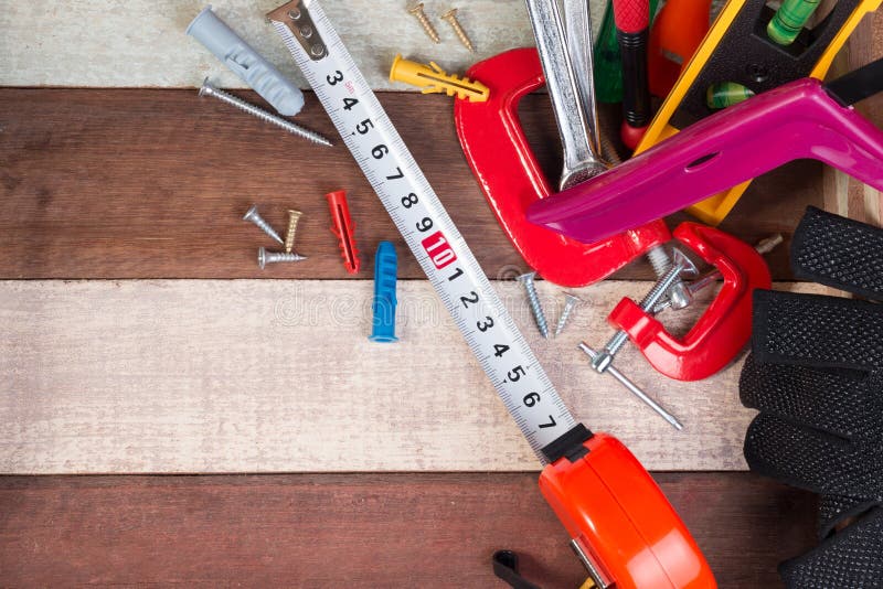 Close Up Working Tools Concepts, Carpentry Construction Hardware Tools ...