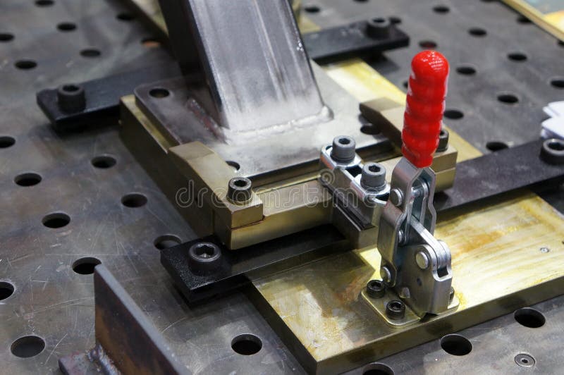 Close Up Workpieces and Clamping Jig with Manual Quick Clamp for ...