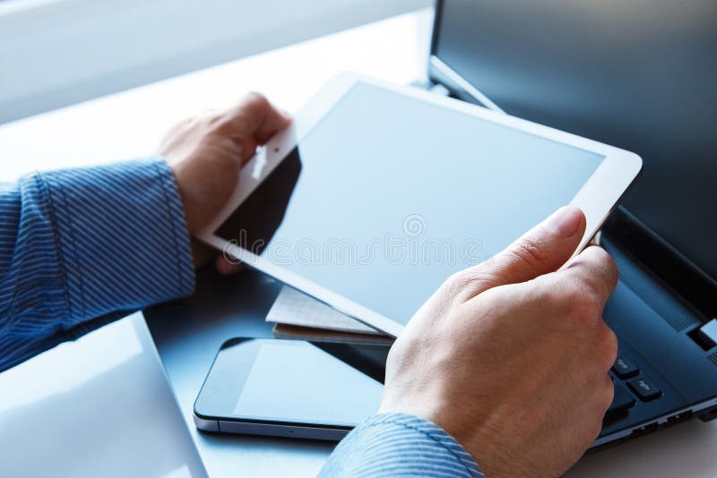 Close up of workplace stock photo. Image of information - 57999140