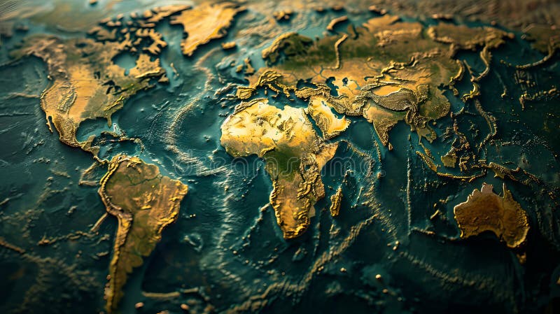 A close up of a world map stock image. Image of generated - 317273835