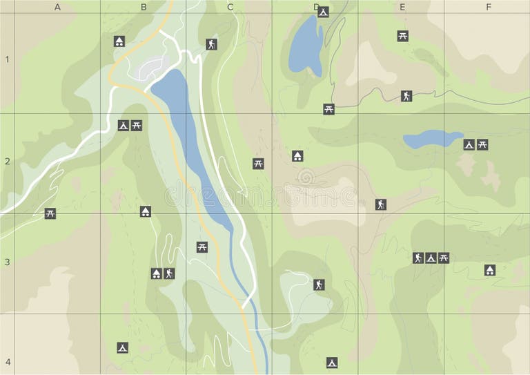 Close-up of World Map Structure Stock Illustration - Illustration of ...