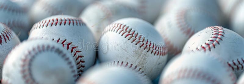 Close-Up of Worn Baseball Balls Stock Photo - Image of equipment ...