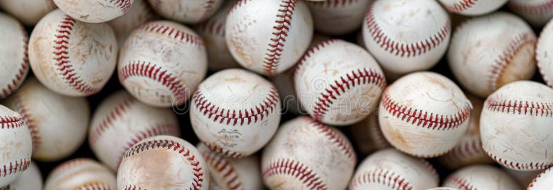 Close-Up of Worn Baseball Balls Stock Photo - Image of outdoor ...