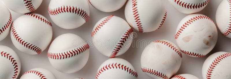 Close-Up of Worn Baseball Balls Stock Photo - Image of field, white ...