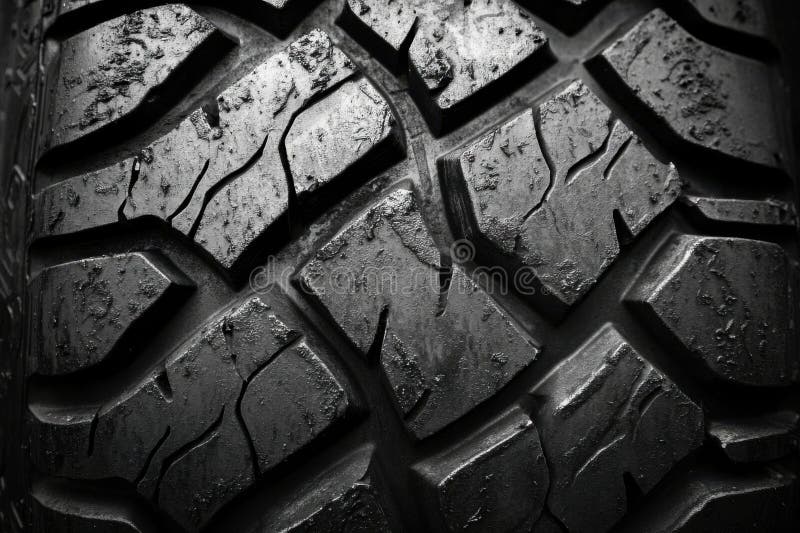 Close-up of a Worn Tire Tread, a Textured and Abstract Perspective ...