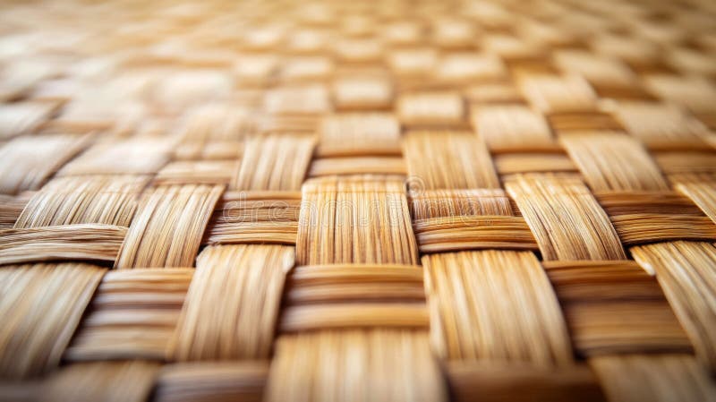 Close Up Woven Bamboo Mat Texture Background Stock Illustration ...