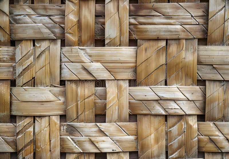 Seamless Woven Bamboo Pattern Texture Stock Illustration - Illustration ...