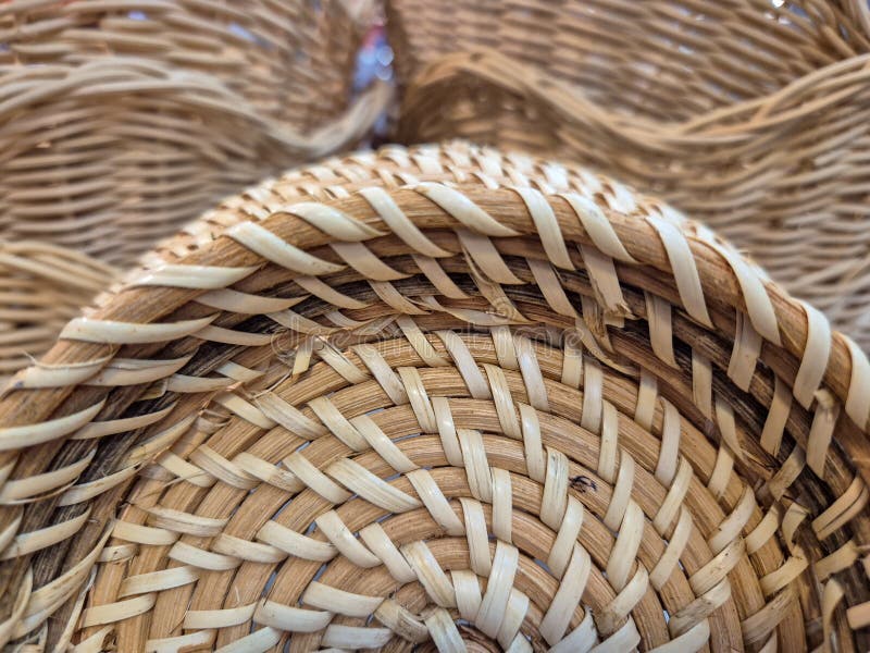 Close-up of Woven Baskets Showcasing Intricate Craftsmanship. Stock ...