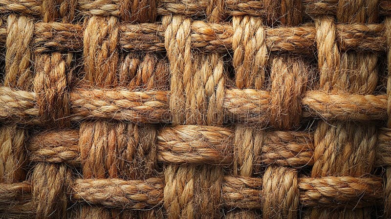 Close-up of Woven Jute Fabric Texture Stock Illustration - Illustration ...