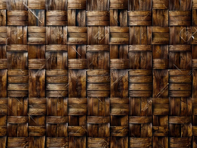 A Close Up of a Woven Rattan Wall Stock Photo - Image of close, texture ...