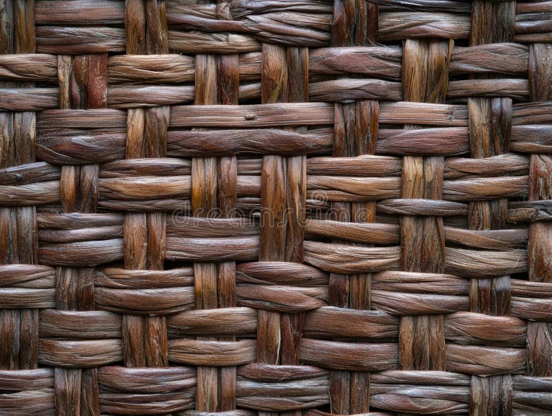 Close-up of a Woven Wicker Basket Texture. Stock Illustration ...