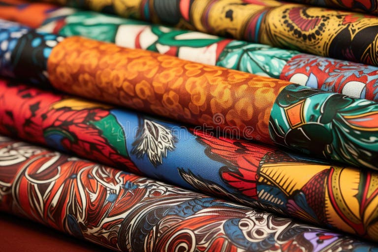 Close-up of Wrapping Paper Patterns and Textures Stock Illustration ...