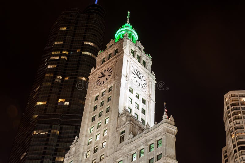 Wrigley Building editorial stock photo. Image of wrigley - 30185223