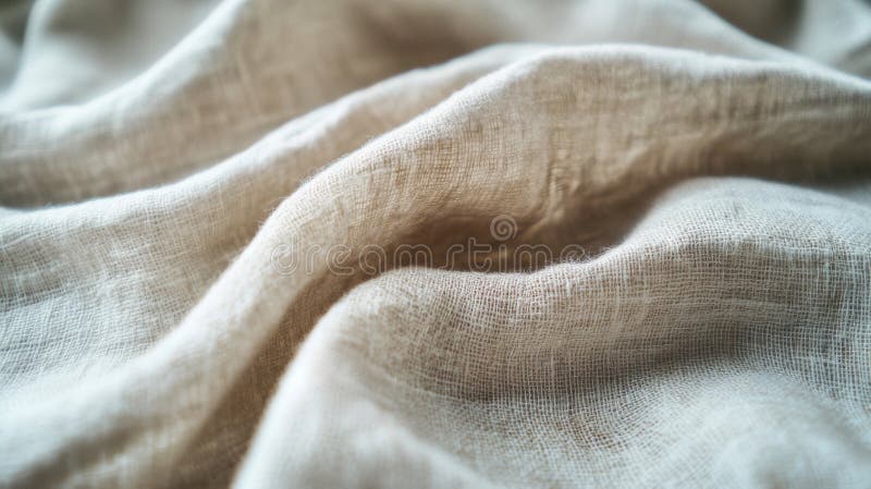 Close-up of a Wrinkled Linen Fabric Stock Illustration - Illustration ...